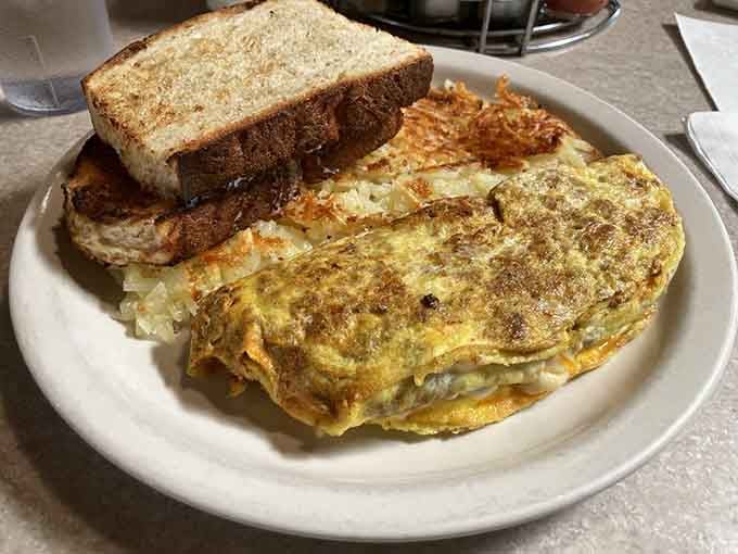 This meat omelet doesn't mess around; it's stuffed, folded, and ready to fuel your entire day.