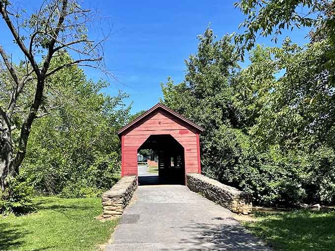 This covered bridge is so charming it makes other bridges question their life choices and career paths.