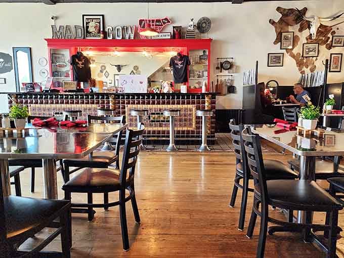 Mad Cow Steakhouse brings serious beef energy to downtown Fredericktown, and the decor means business too.