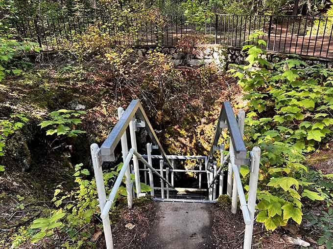 Nature's welcome mat, complete with stairs leading straight into the earth's best-kept secret.