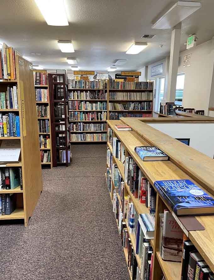 Long, well-lit aisles stretch into the distance, practically daring you to see what's around the next corner.