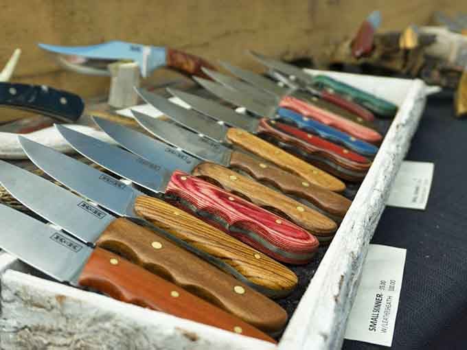 Handcrafted knives with wooden handles so beautiful, your kitchen drawer doesn't deserve them.