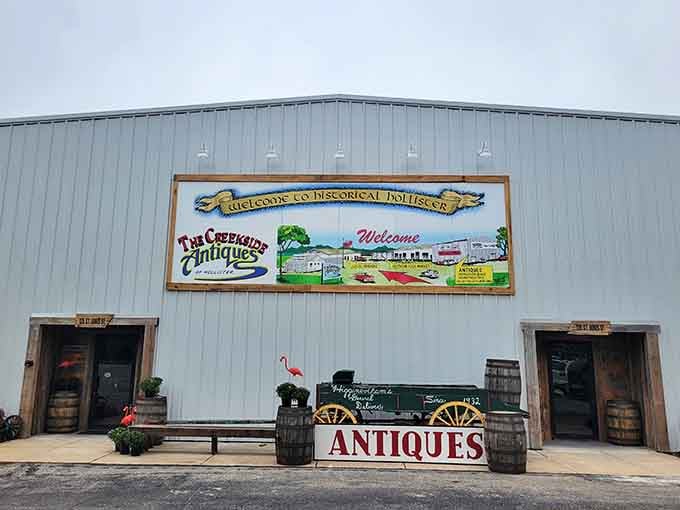 Creekside Flea Market and Antiques welcomes you with open barn doors and the promise of genuinely interesting finds.
