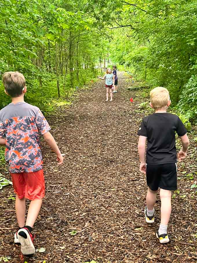 Kids on a trail move like they've been given a superpower. They probably have.