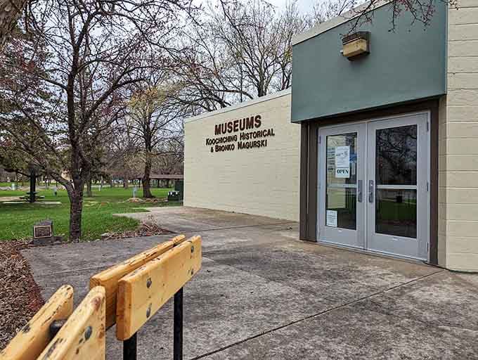 The county museum preserves local history in a building that looks like it has stories of its own.