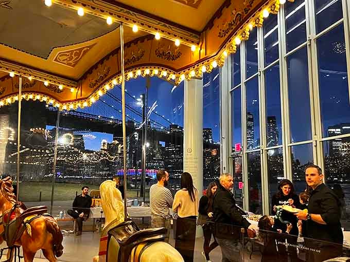 After dark, Jane's Carousel transforms into something straight out of a dream you didn't want to wake from.