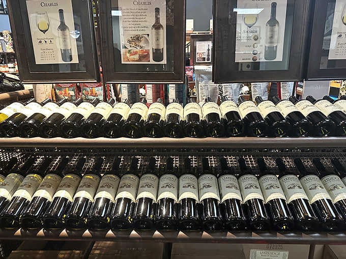 Row after row of Lakeridge Chablis lined up like little soldiers, all of them ready to report for duty in your glass.