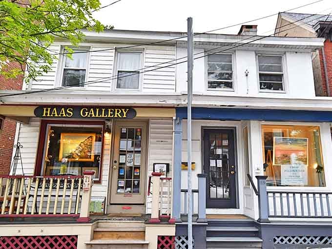Haas Gallery keeps it wonderfully unpretentious, tucked into a row house like art's best-kept neighborhood secret.