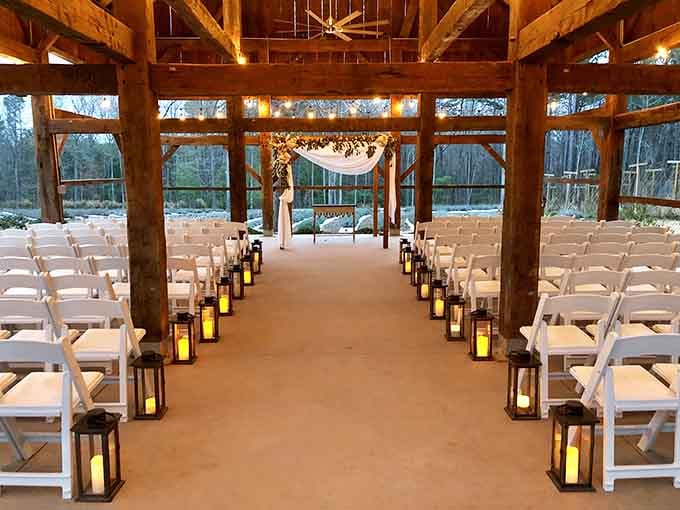 White chairs line up for ceremonies that'll have guests talking for years to come.