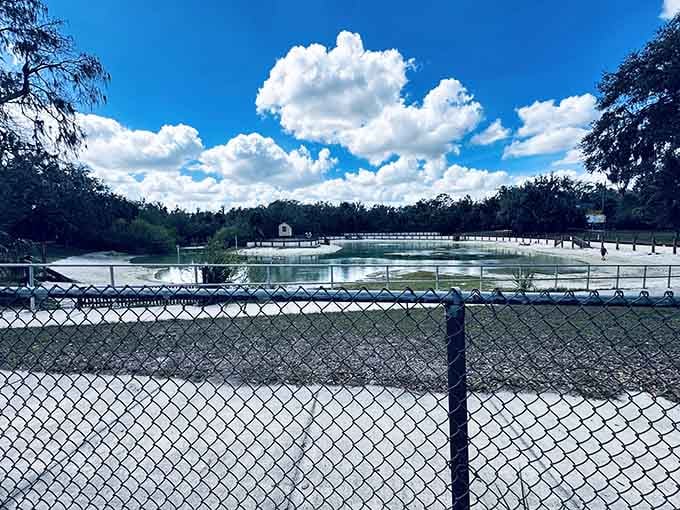 This swimming area looks like someone photoshopped the Caribbean into central Florida's backyard.