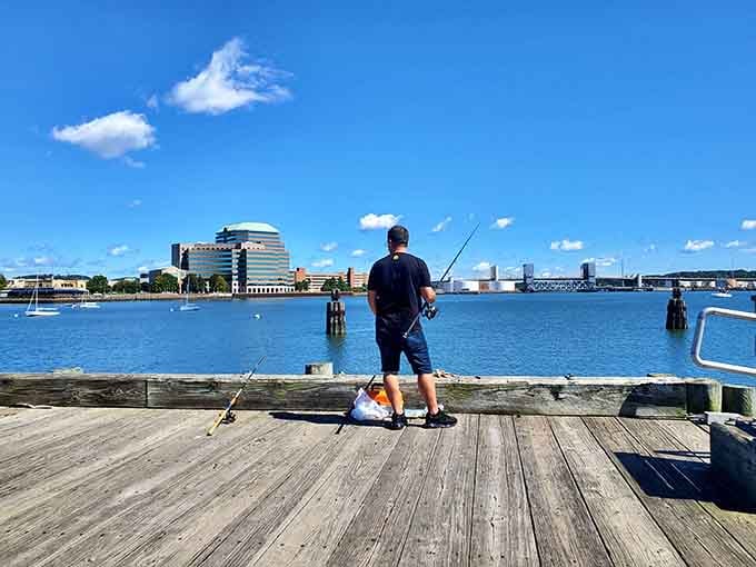 Fishing here means patience, hope, and the eternal optimism that today's the day you'll catch something impressive.