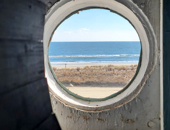 Peering through Lucy's eye offers a perfectly framed ocean view that's literally one of a kind in the world.