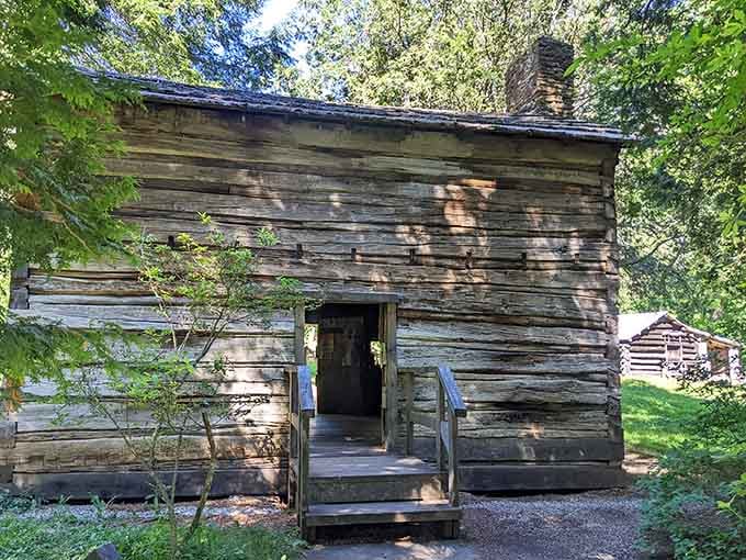 This weathered cabin has seen more history than most textbooks and tells better stories without saying a word.