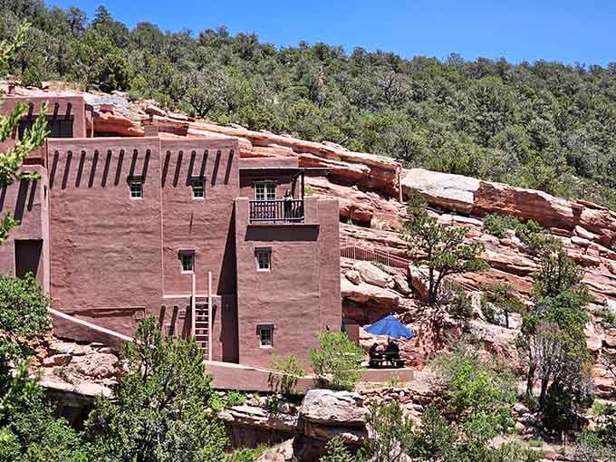 Eight hundred years of history built right into the red rock, and it still looks remarkably at home here.