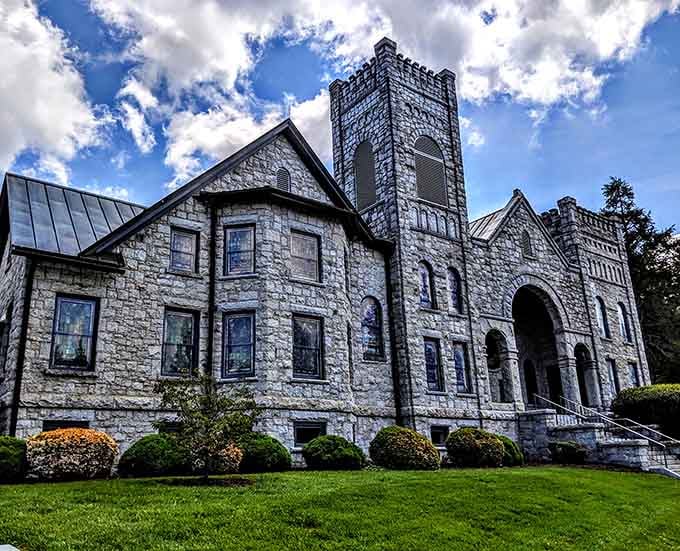 Stone walls, arched windows, and enough character to make every modern building feel a little embarrassed.