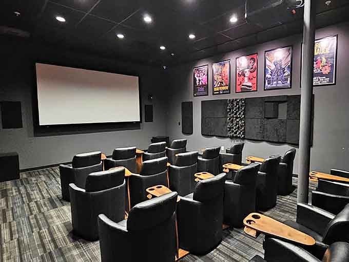Yes, that's an actual screening room inside a video store, because Movie Madness refuses to do anything halfway.