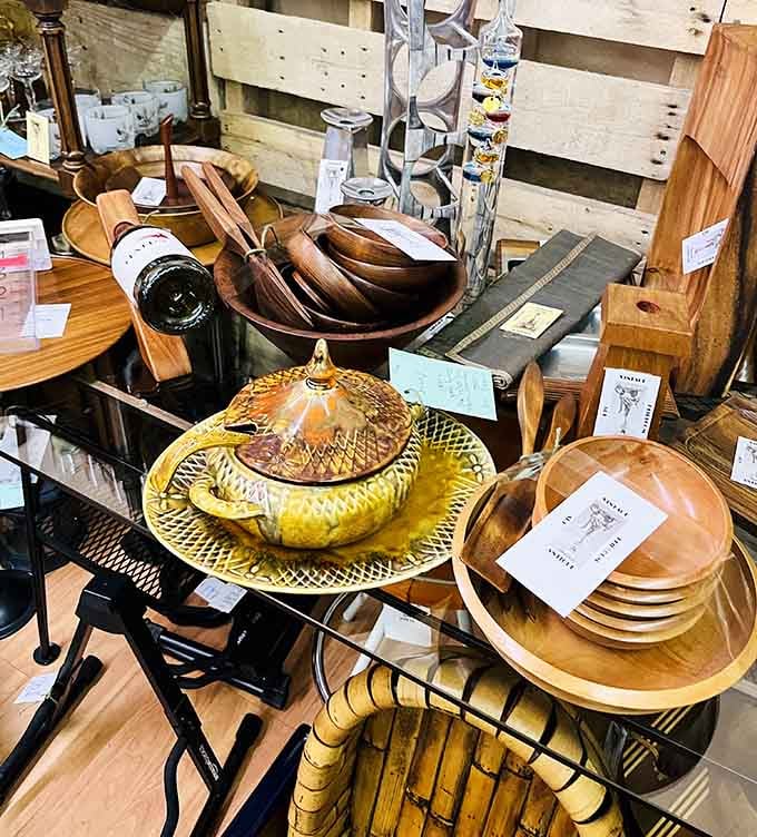Wooden bowls, vintage serving pieces, and ceramic treasures that make your kitchen feel like it needs a serious upgrade.