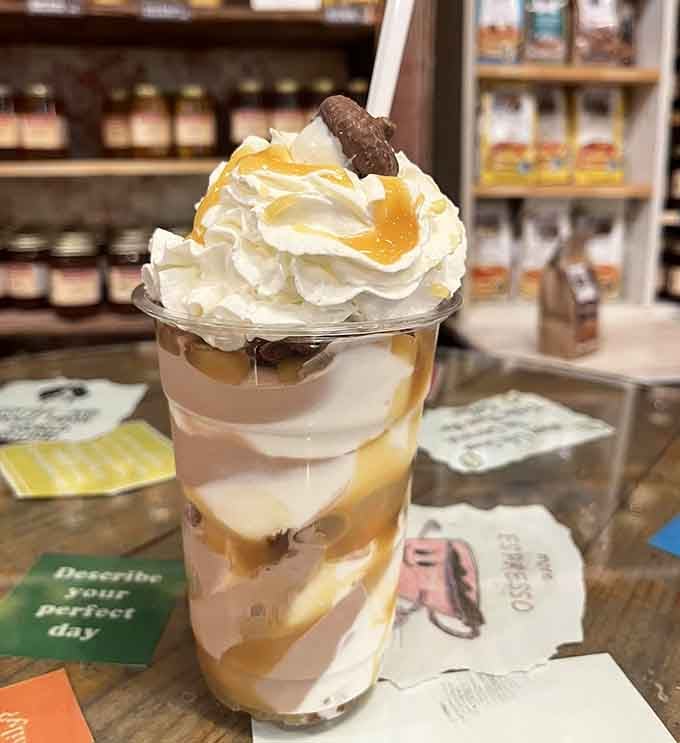 Layers of caramel, chocolate, and whipped cream create a sundae so indulgent it should probably require a permission slip from your doctor.