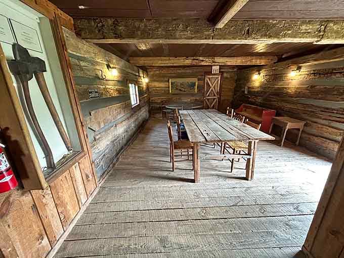 Long wooden tables, rough-hewn walls, and zero Wi-Fi. Somehow, it feels like exactly what you needed.