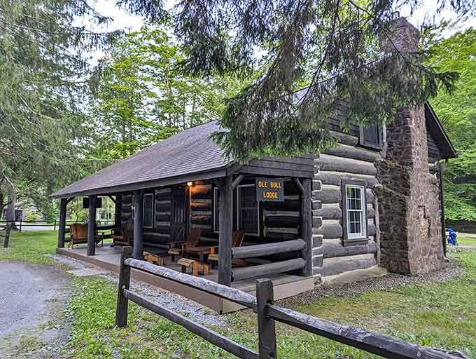 The Ole Bull Lodge looks like the kind of place where good stories get told around a fire after dark.