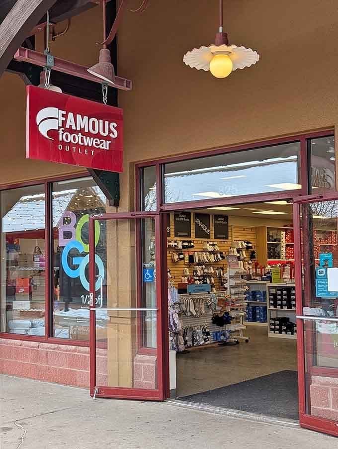 Famous Footwear Outlet, where the BOGO signs greet you like an old friend who always has good news.
