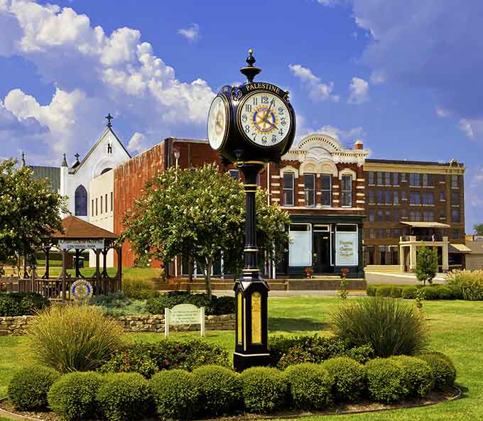The Rotary Clock stands watch over downtown, reminding everyone that time moves slower in the best way.
