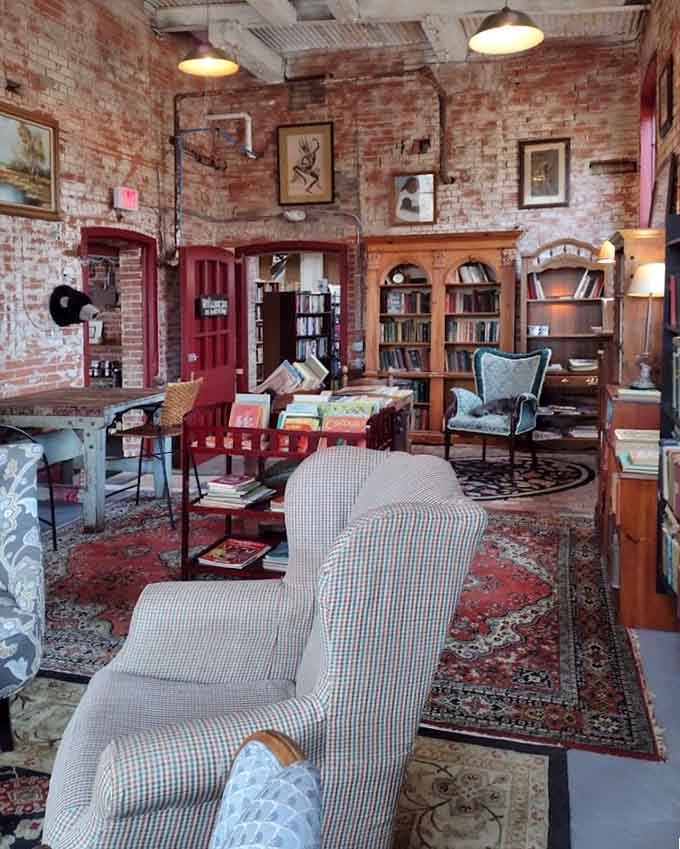 Plush armchairs, Persian rugs, and red doorways that make you feel like you've wandered into a very well-read professor's living room.