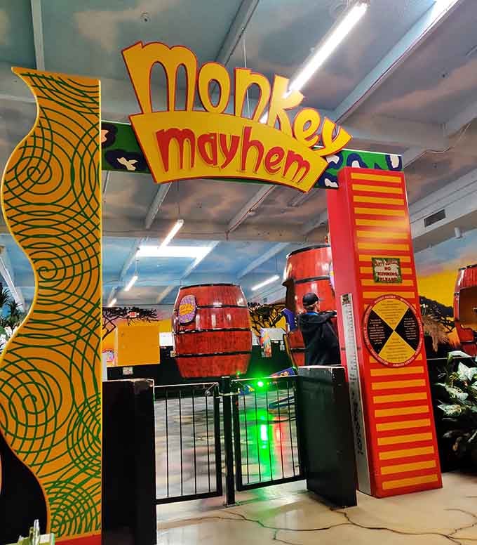 Monkey Mayhem lives up to every single letter of its name. Enter at your own cheerful risk.
