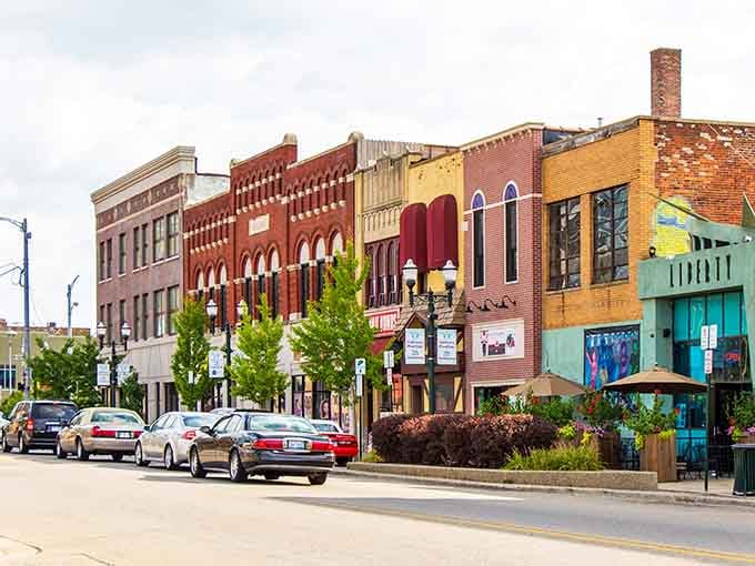 Downtown Pontiac's colorful brick storefronts are the architectural equivalent of a great conversation you didn't expect to have.