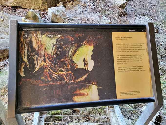 The Paleo-Indian Period exhibit reminds you that the first cave dwellers were resourceful, tough, and apparently had excellent taste in real estate.