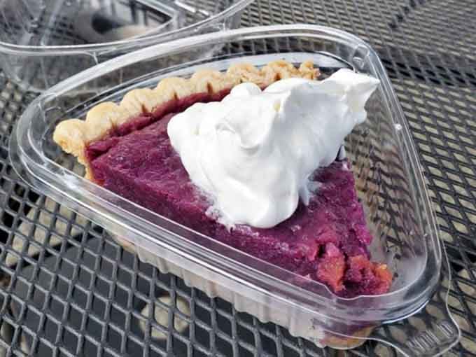 Berry pie with a flaky crust and whipped cream topping that'll make you forget every diet resolution.
