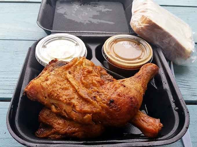 Pit-smoked chicken with sides, the kind of honest, satisfying plate that reminds you why simple cooking wins every time.