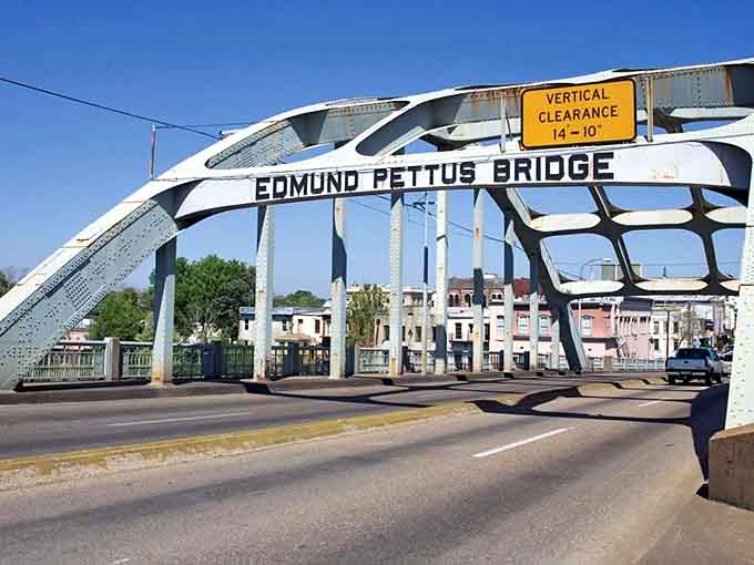 The Edmund Pettus Bridge carries more history per square foot than almost any structure in America.
