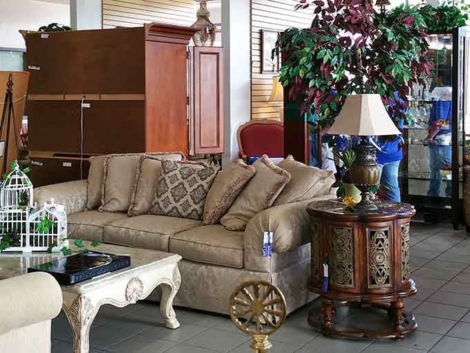 Plush sofas and ornate side tables create living room vignettes that interior designers would envy completely.