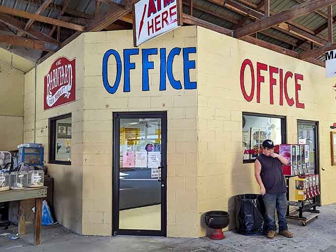 Bold, no-nonsense, and painted in primary colors, the Barnyard office is the kind of headquarters that means the real fun happens just beyond it.