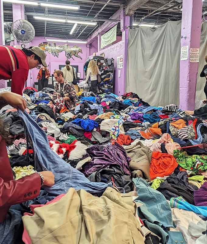 This glorious mountain of clothes is where dreams are made and your inner treasure hunter comes alive with excitement.