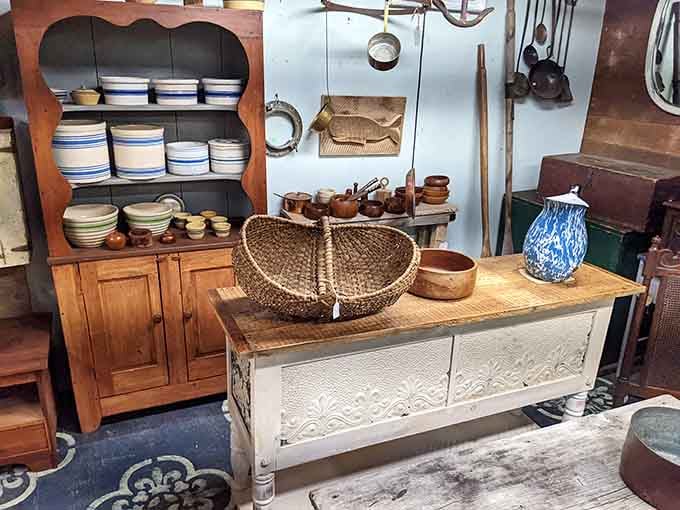 Every piece here tells a story, and this collection of American country antiques is practically writing a novel.