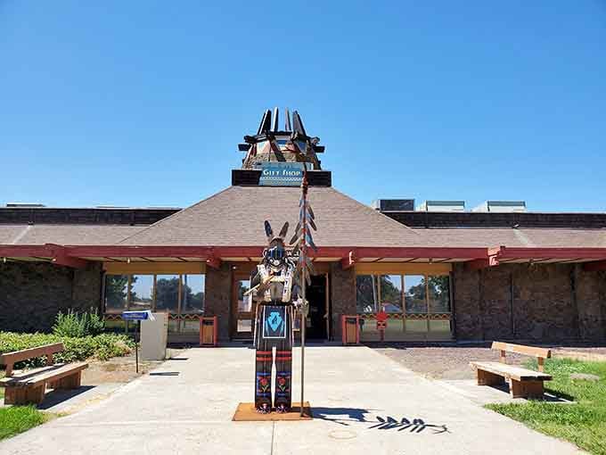 The Yakama Nation Cultural Center gift shop stands proud, welcoming visitors into a story that runs centuries deep.