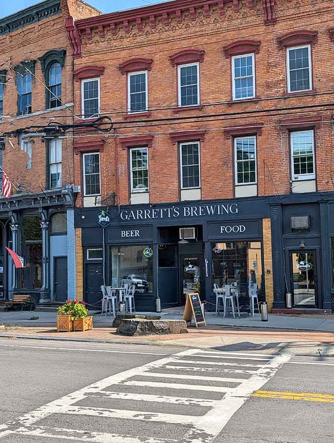 Beer, food, and a bold black facade that says exactly what it means, Garrett's Brewing Company is the kind of neighborhood anchor every town deserves.