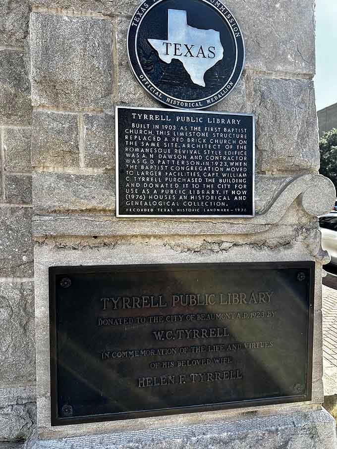 Historical markers tell stories that connect this magnificent building to the community it has served for generations.