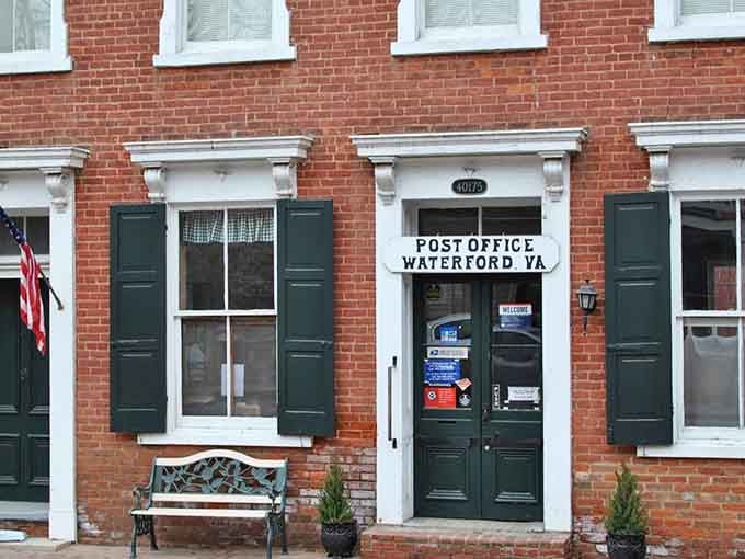 The Waterford Post Office, still standing, still delivering, still looking exactly like it belongs in another century.