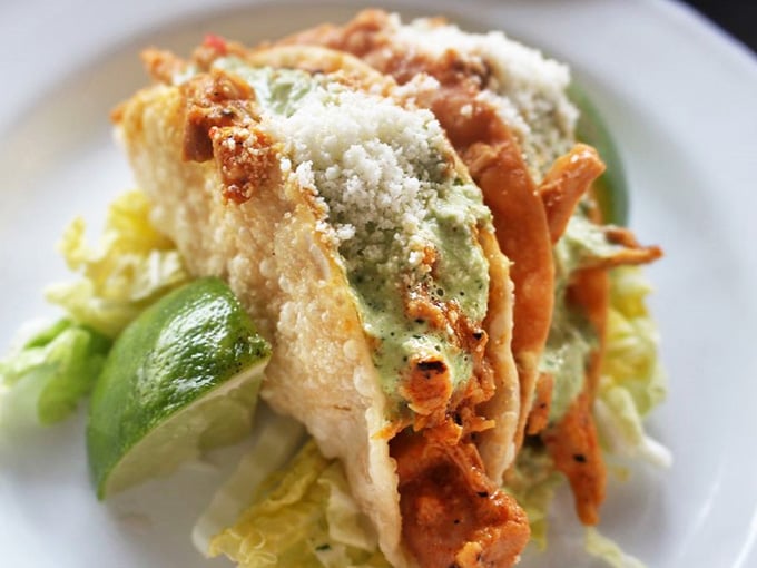 These Peruvian chicken tacos arrive looking like they mean business, crispy, sauced, and ready to impress.