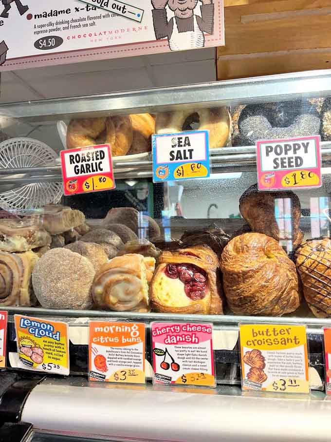 A pastry case this well-stocked should probably require some kind of warning label for your willpower.