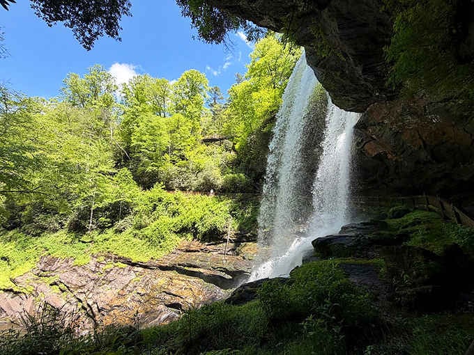 Standing behind Dry Falls and watching the world through a curtain of rushing water is pure magic.