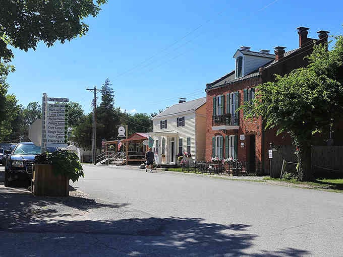 Brick buildings and quiet streets create the perfect setting for antique hunting and serious relaxation.