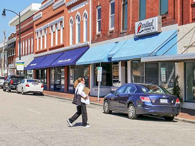 Those blue awnings at Lumberton's town center is the kind of landmark that makes you want to slow down and stay awhile.