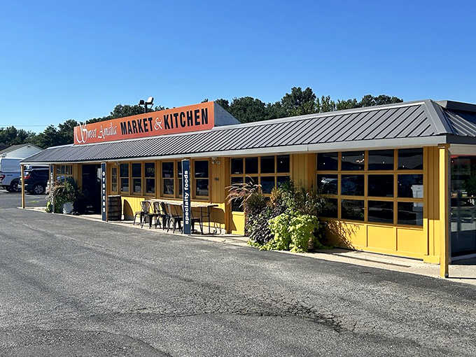 That cheerful yellow exterior stretching along the sunny parking lot makes Sweet Amalia look like the happiest building in South Jersey.