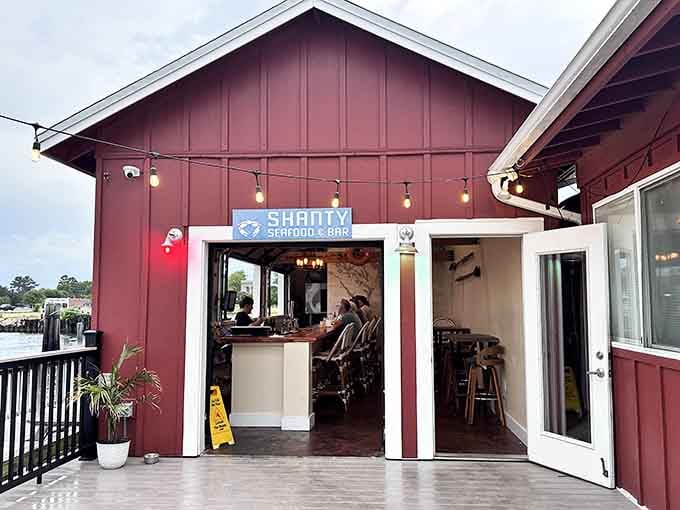 String lights, open doors, and the faint glow of a warm bar inside: The Shanty is calling your name tonight.