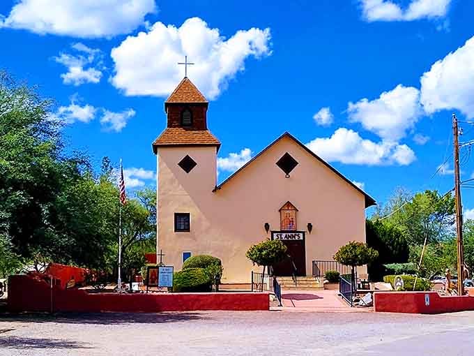 St. Ann's warm stucco walls and tidy bell tower make this Tubac landmark genuinely hard to walk past.