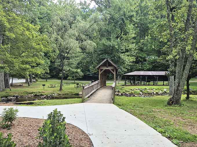 That charming covered footbridge at Vogel leads you straight into a mountain valley so pretty it feels almost unfair.